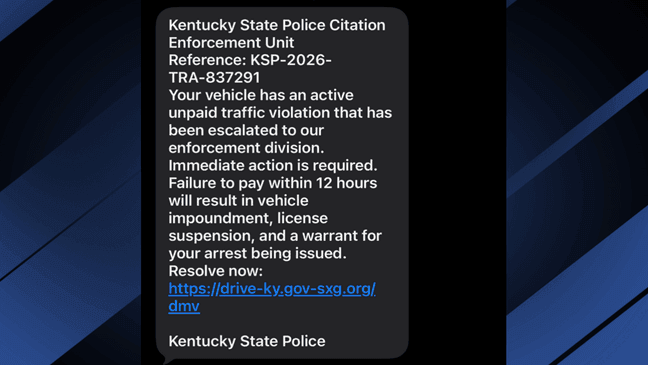 Kentucky State Police warn of scam involving fake text messages ...