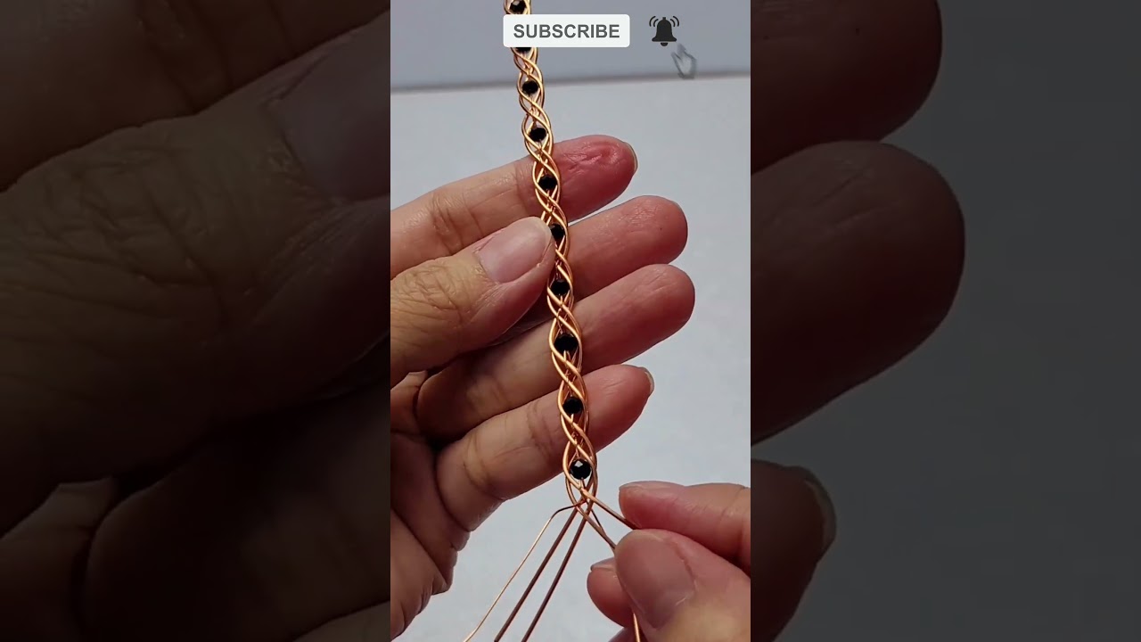 Jewelry making - XO bracelet - crystal beads and copper wire #diy # ...