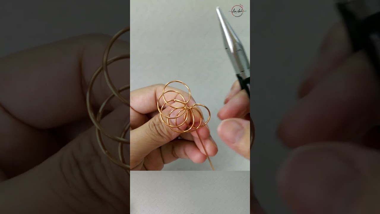 Simple pendant with wire | Flower pendant #shortsvideo #wireworks #diy ...