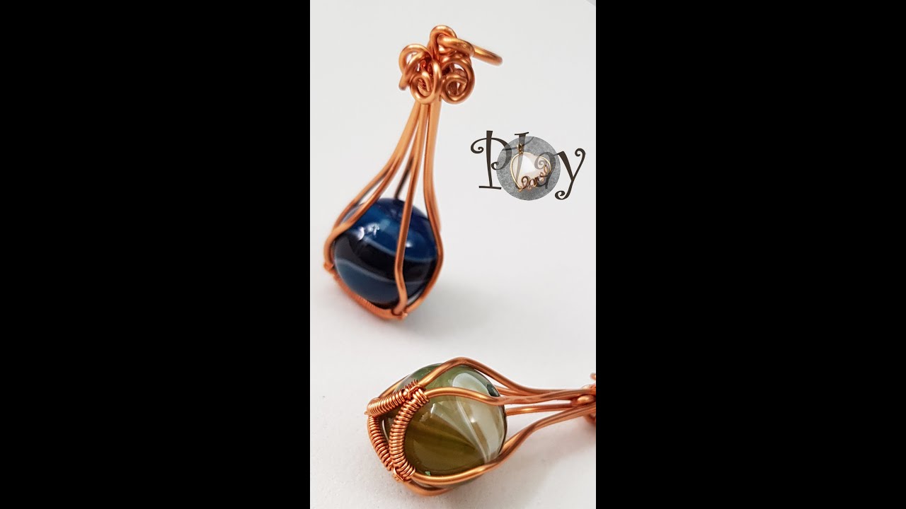 Play with wire | Genie bottle | pendant | wire wrap stone ...