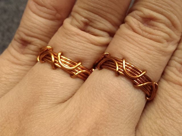 Simple bubble rings - How to make wire copper jewelry 56