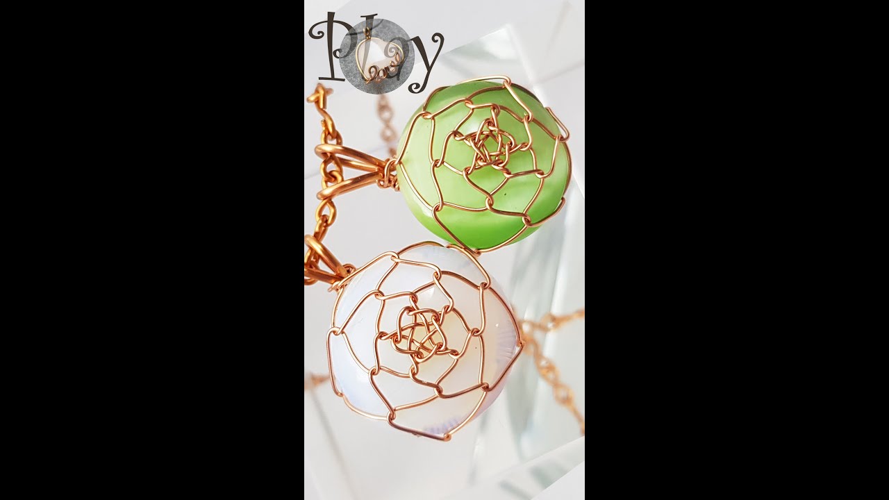 Play with wire | Stone Lotus | Pendant | Round cabochon @LanAnhHandmade ...