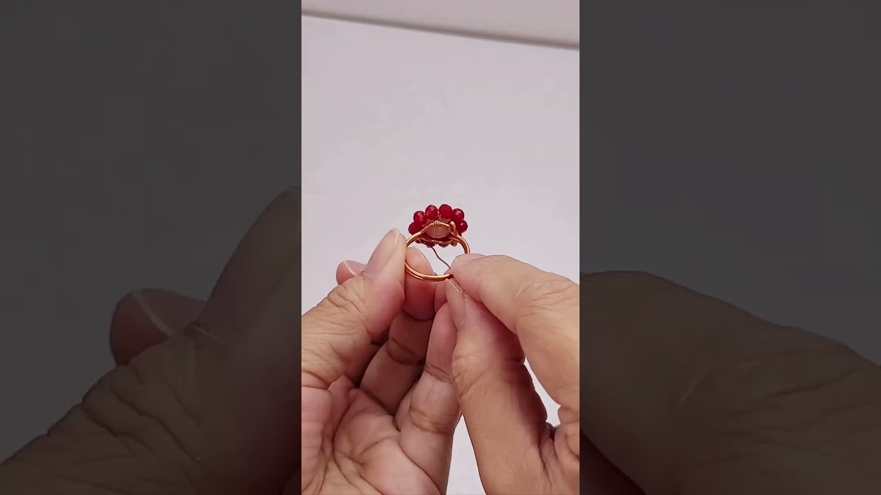 Making Big Flower Ring Beautiful Bead Jewelry Shortsvideo