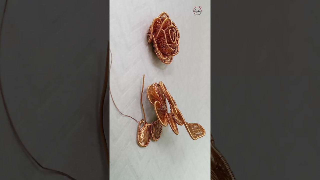 Beautiful rose flower jewelry - DIY jewelry with wire #shortsvideo #diy ...
