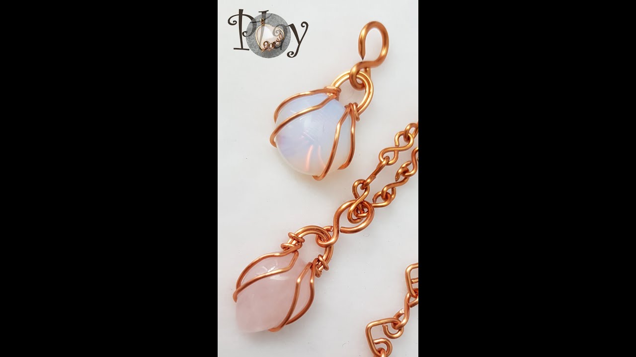 Play with wire | Small lock | Pendant | Cabochons | Wire wrap stone ...
