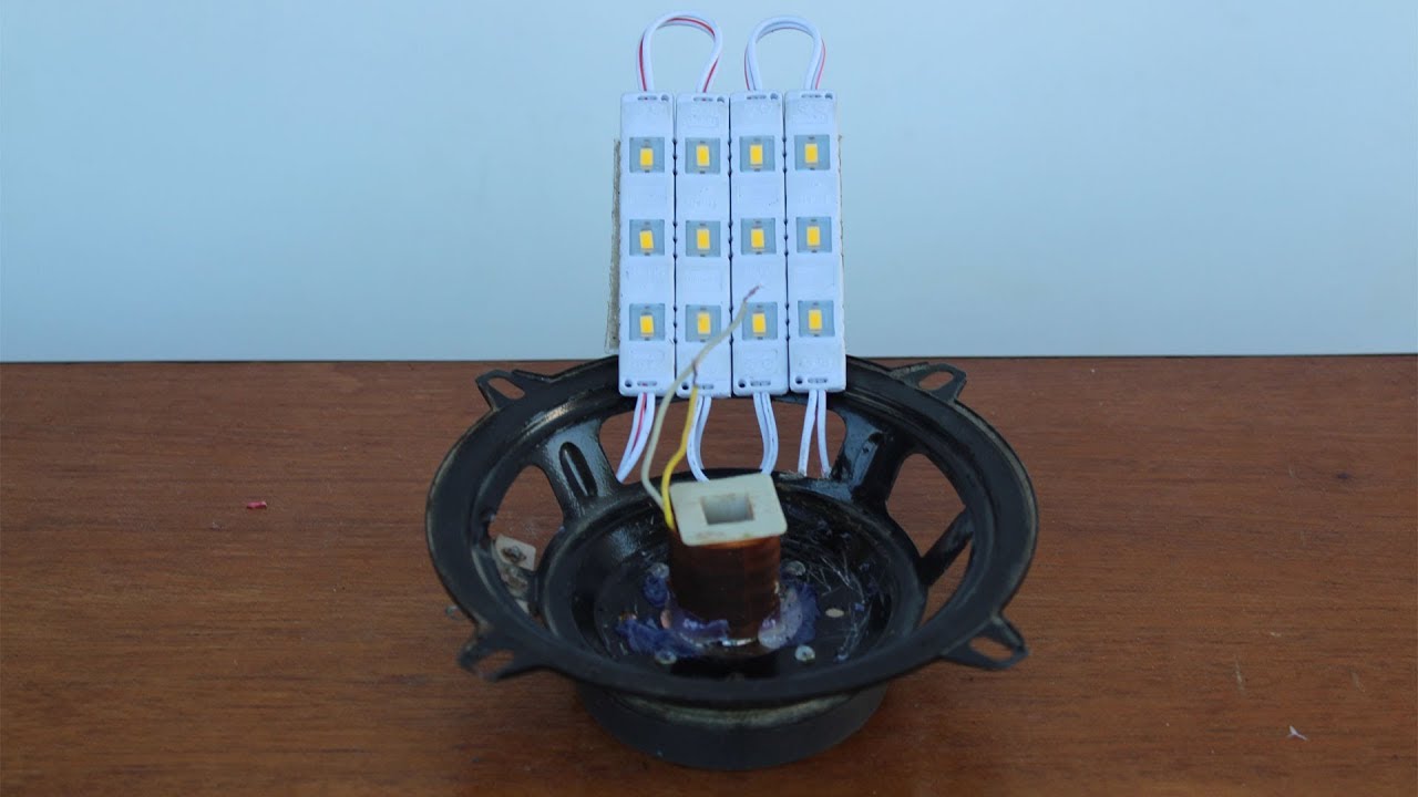 Free energy generator speaker magnet light bulbs