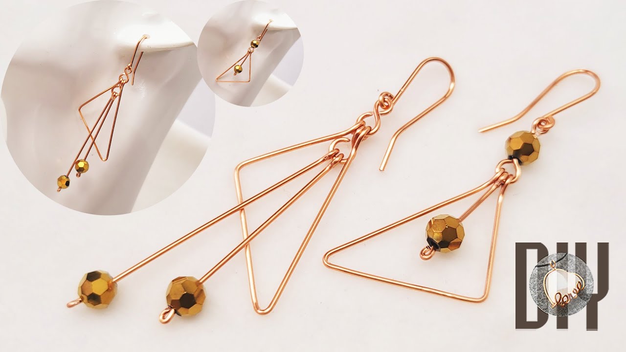 Jewelry making tutorials earrings | Triangle earrings simple in 5 ...