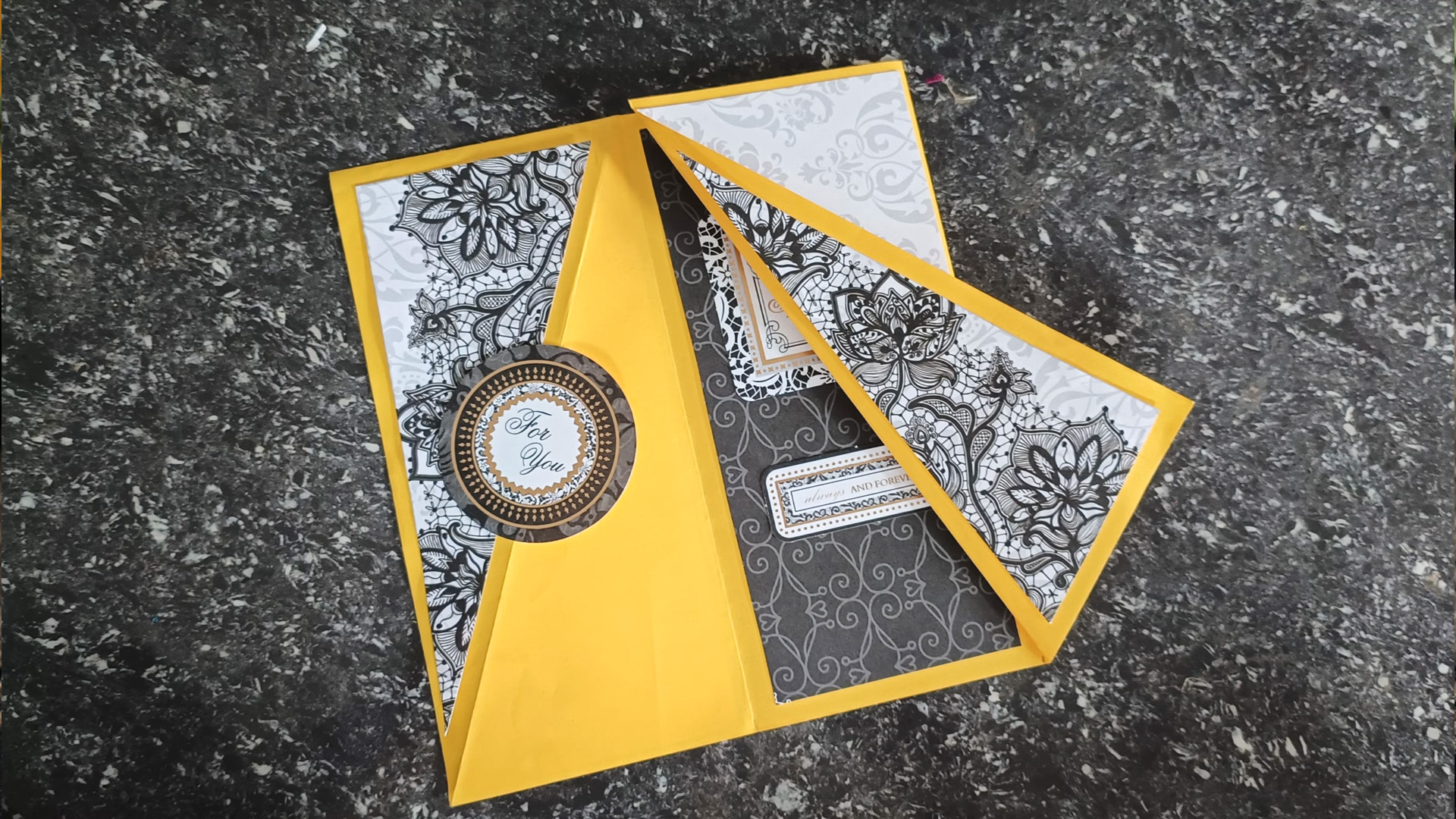 Handmade birthday cards with twisted gate designs