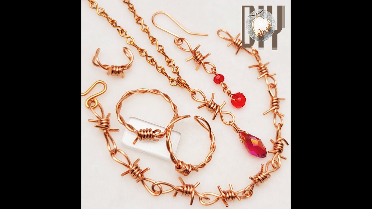 Barbed wire | rings | bracelet | pendant | earrings | Halloween 864 ...