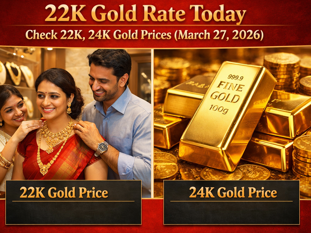 22K gold rate today: Check 22K, 24K gold prices (March 27, 2026) on ...