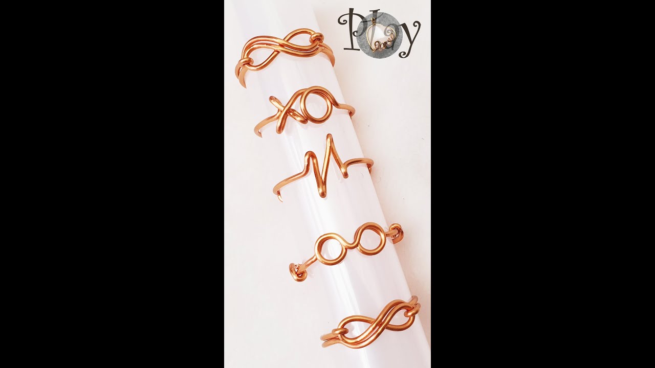 Play with wire | Infinity | Glasses | XO | Heartbeat | Simple rings ...