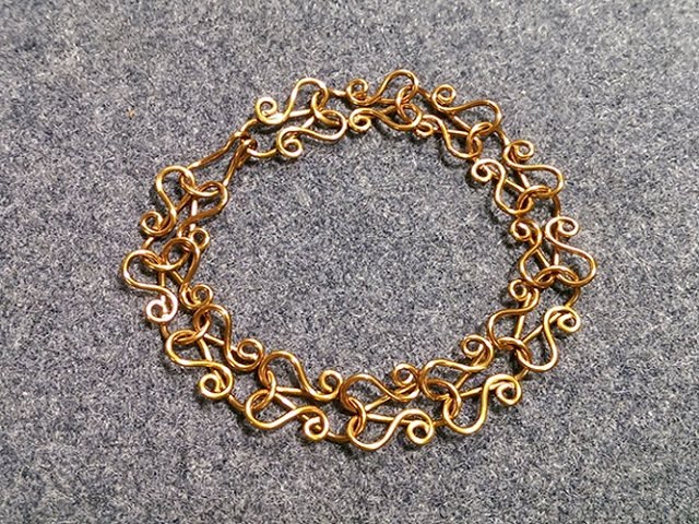 How to simple chain bracelet, easy to make from copper wire 188