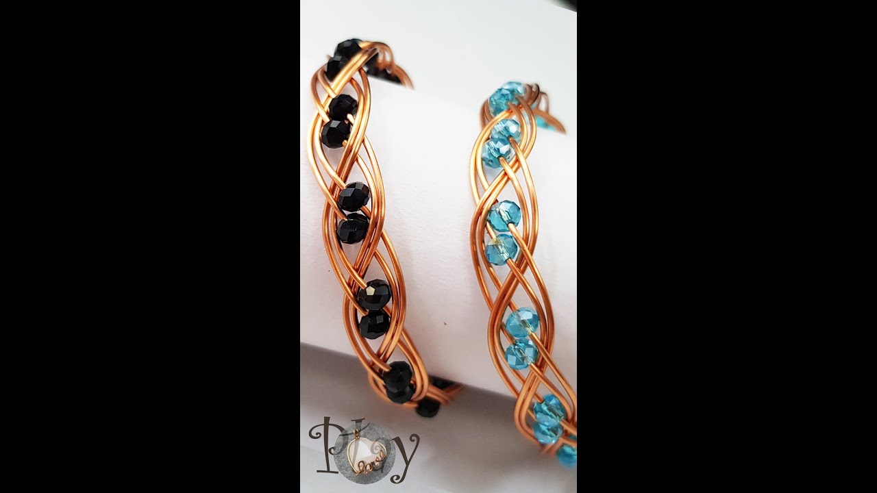 Double 3 wire braid | bracelet | small crystal | handmade jewelry ...