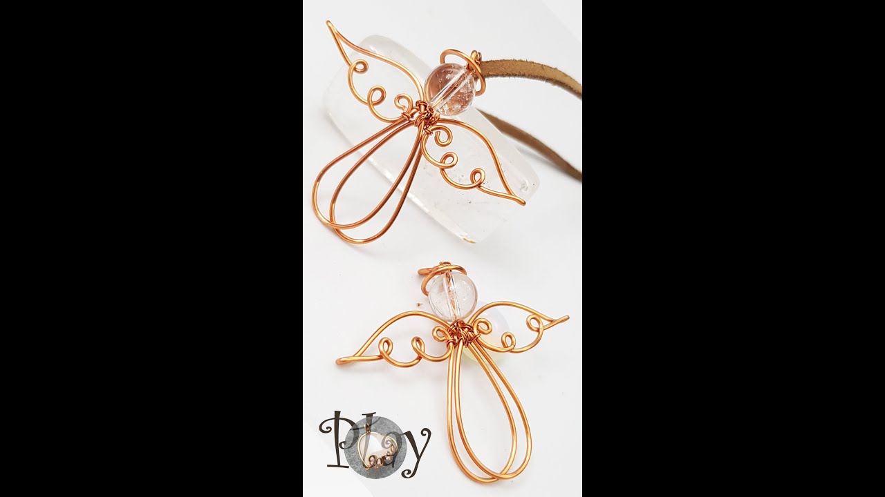 Play with wire | Angel | pendant | spherical stone | Christmas | DIY ...