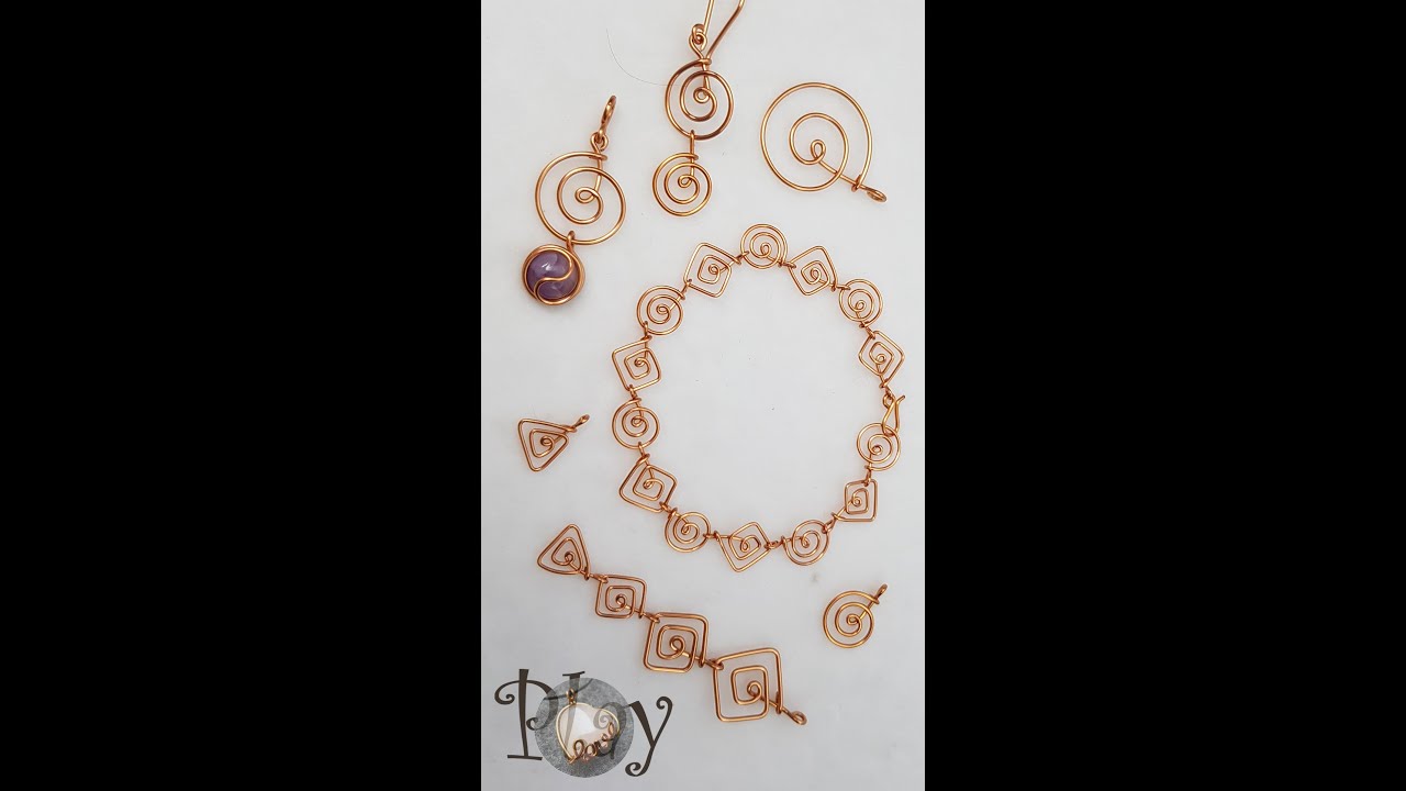 Play with wire | Circle spiral | Square spiral | Chain | Copper wire ...