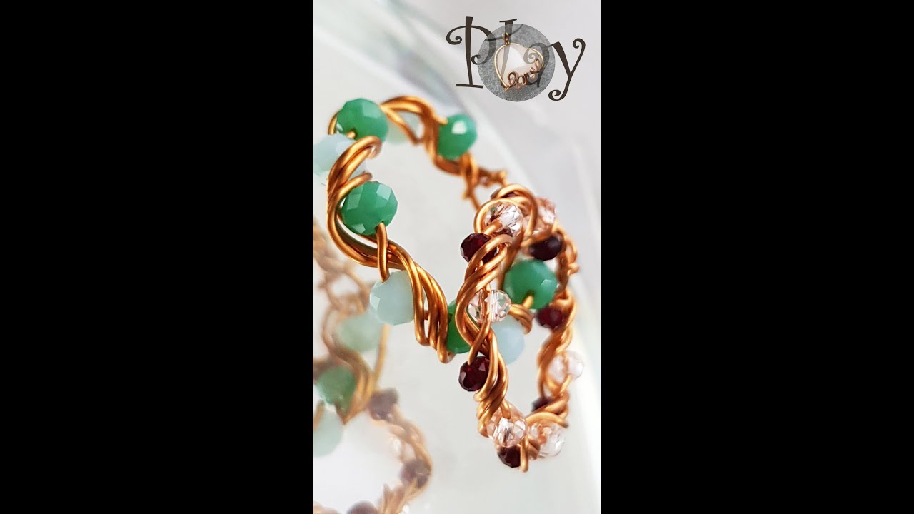 Play with wire | Twisted rings | Crystal | Small spherical stone ...