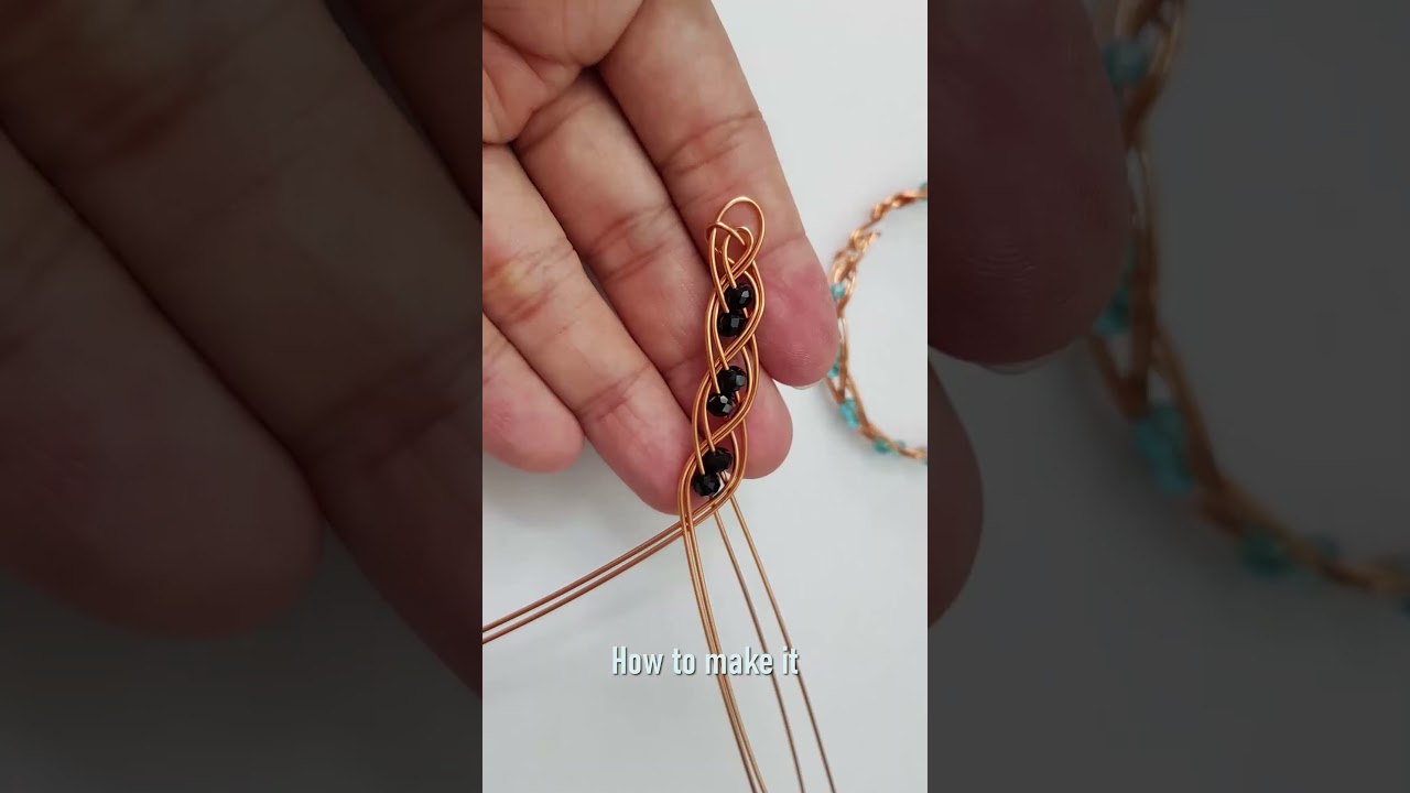 Making handmade beads bracelet | Double 3 wire braid bangle with small ...
