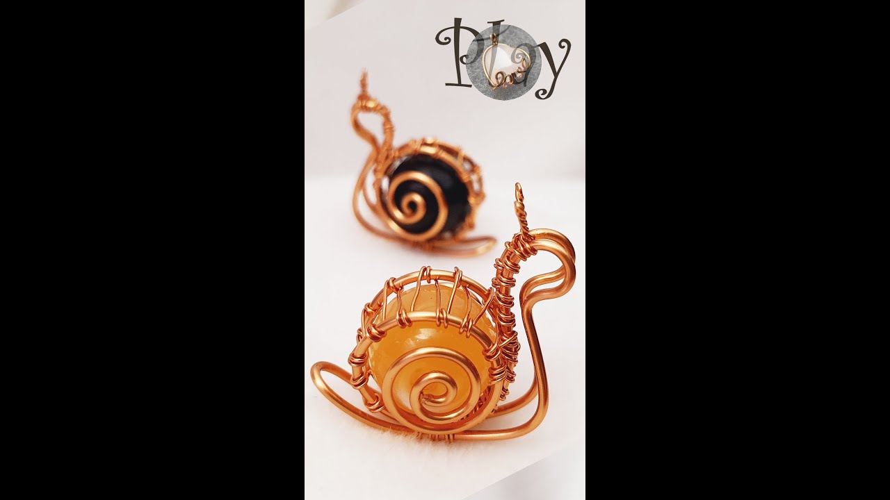 Play with wire | Snail | Animal | Pendant | Spherical stone 612 #Shorts