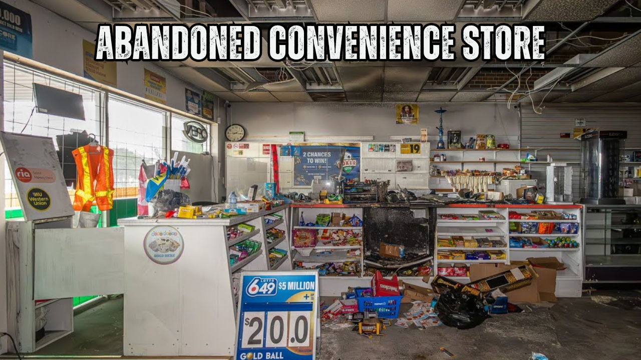 Abandoned convenience store: Everything left behind frozen in time