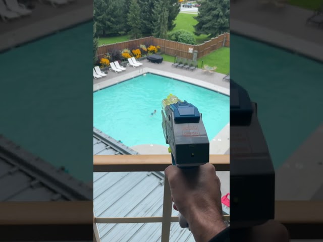Nerf gun pool prank | MacDannyGun #shorts