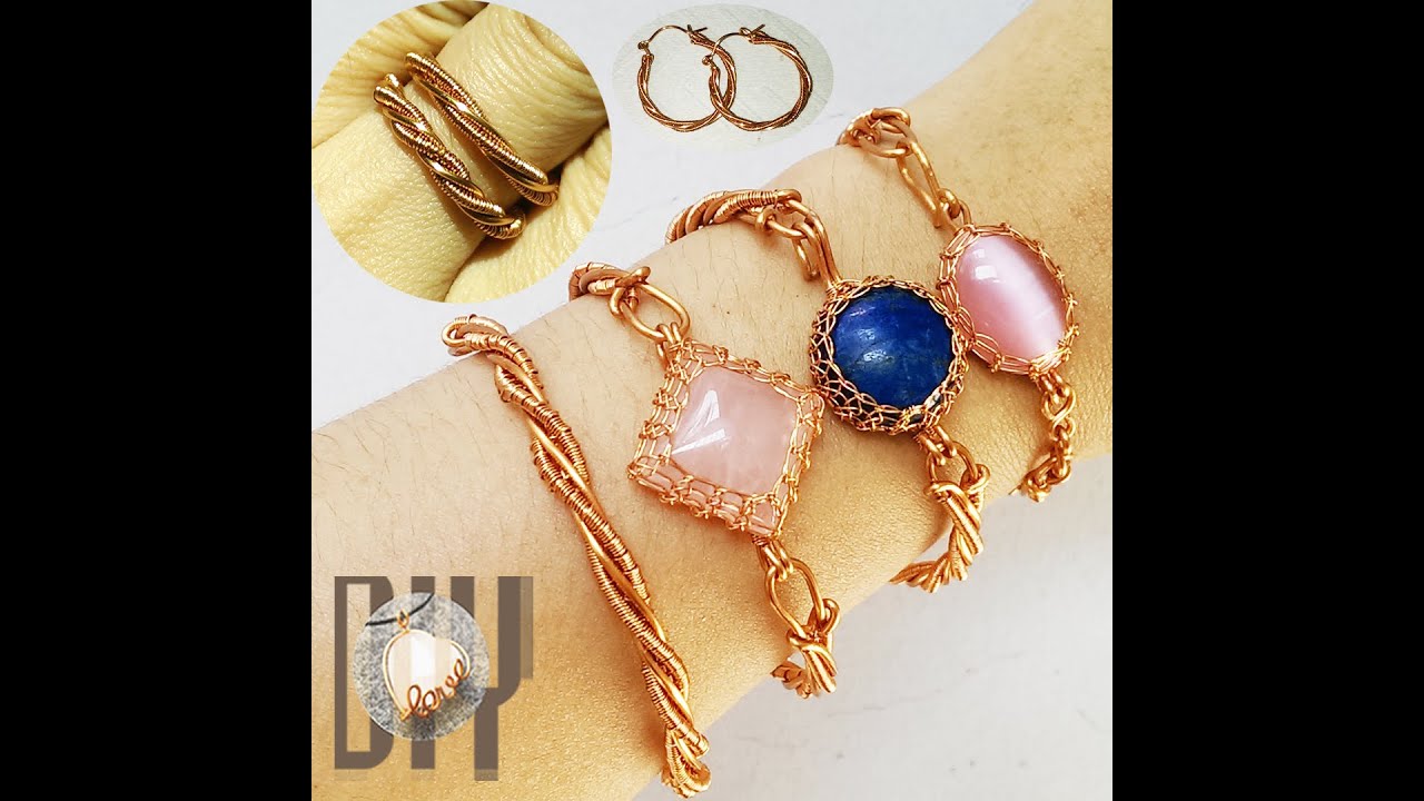 Twisted bracelet | men and women | big stone no holes | ring | earring ...