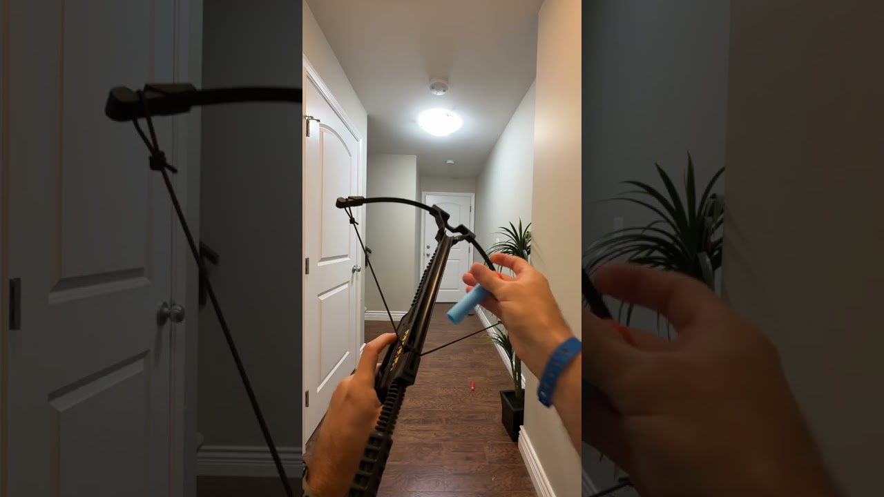 Insane Nerf crossbow reload!