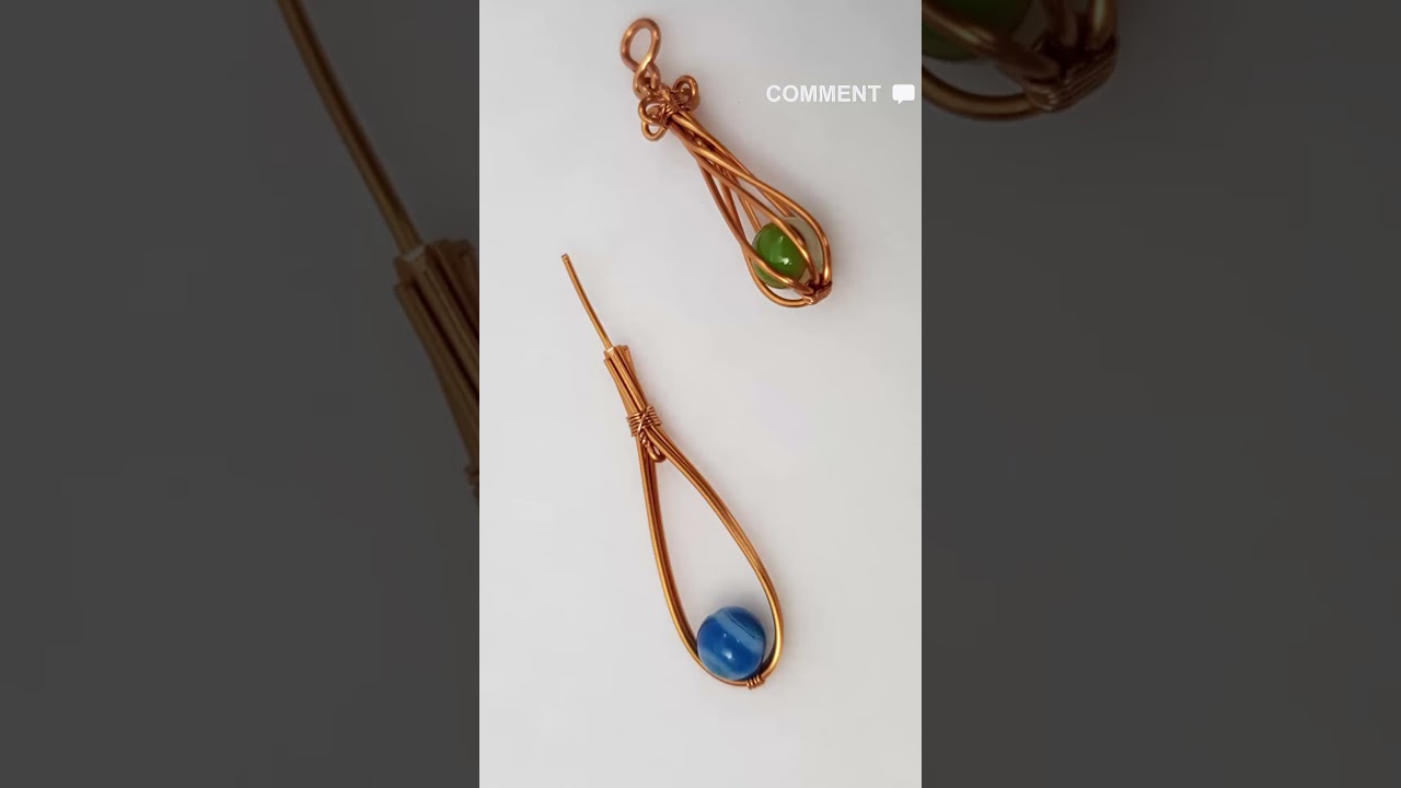 Wire wrapped stone at home, easy and beautiful | Twisted drops cage ...