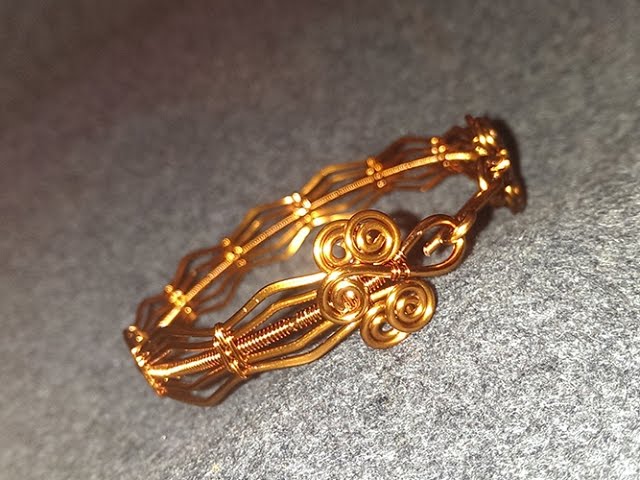 Copper wire bracelet - Wire wrapping tutorials 43