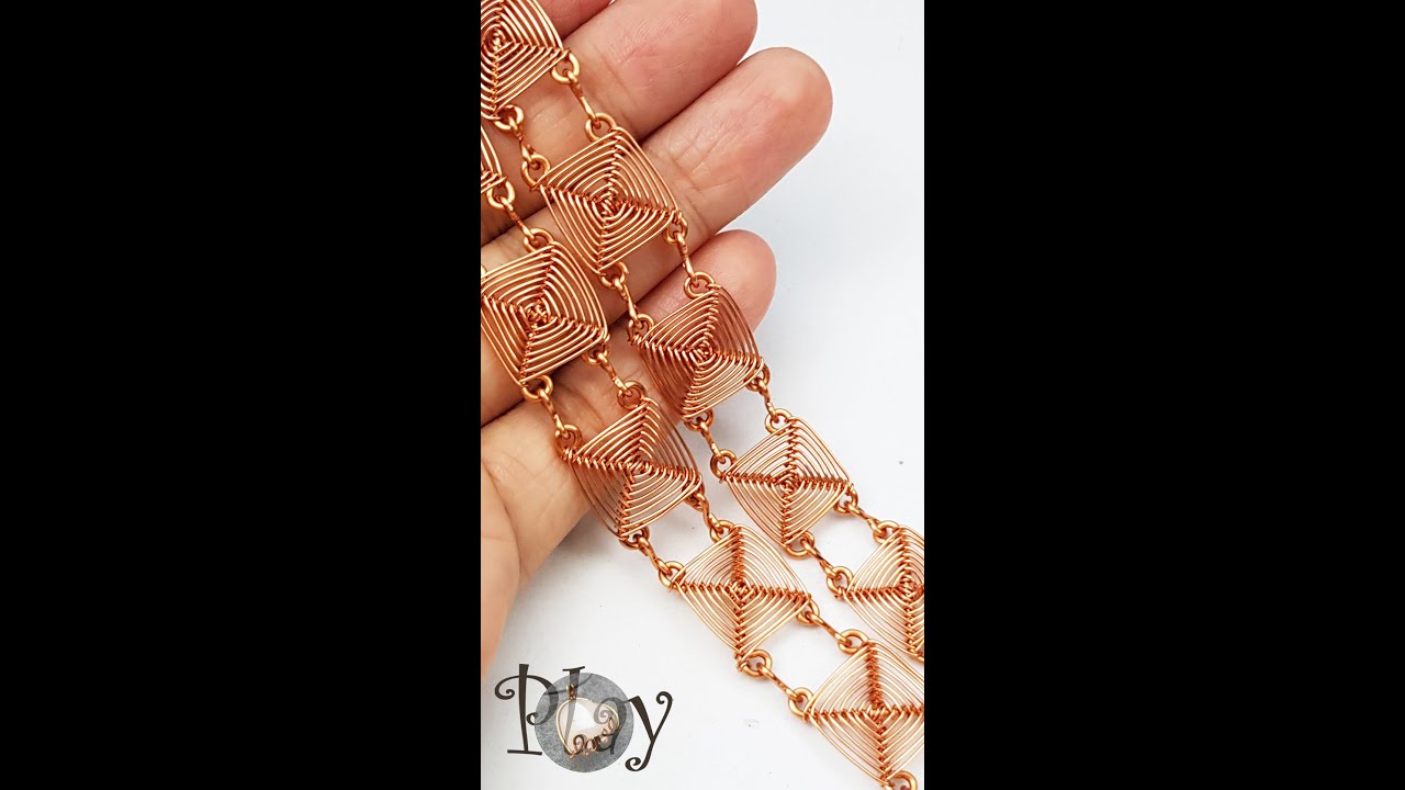 Play with wire | Square chain | Bracelet | God's eye craft ...