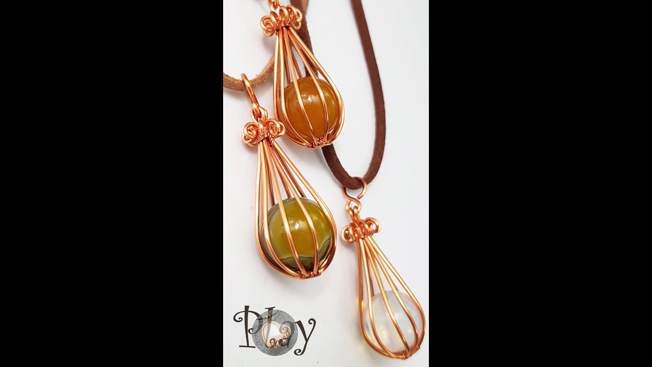 Water drop cage | Wire cage | Pendant | stone without holes ...