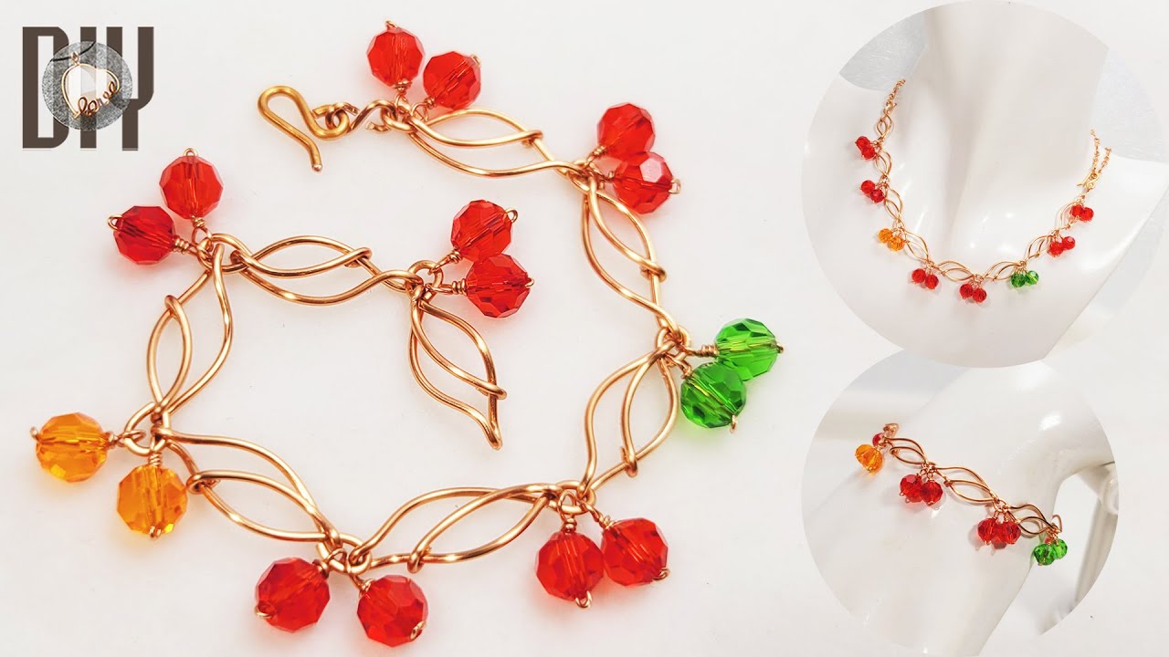 How To Make Beautiful Cherries Bracelet With Beads Simple Jewelry