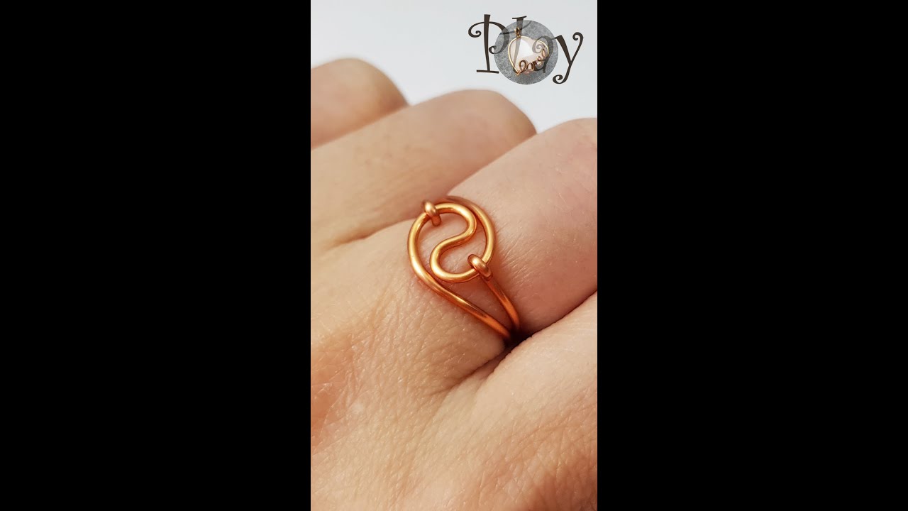 Play with wire | Yin Yang | Simple ring | How to make jewelry ...