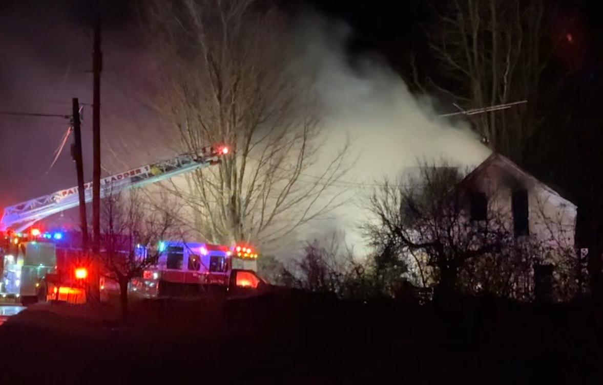 Structure fire shuts down road in Franklin County, Vermont