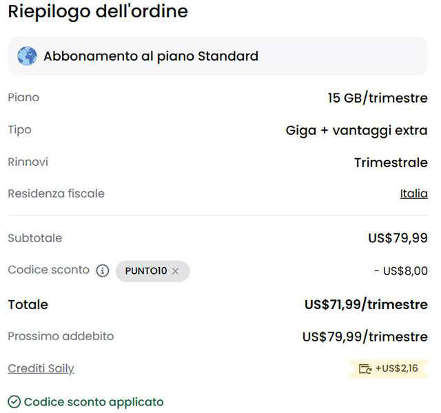 ESIM con GB illimitati: ecco il nostro codice sconto per Saily Ultra