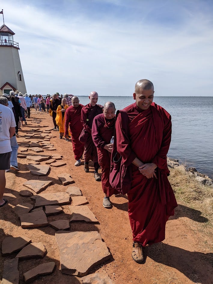 Didn't get to walk with monks across America? Local monks led OKC walk