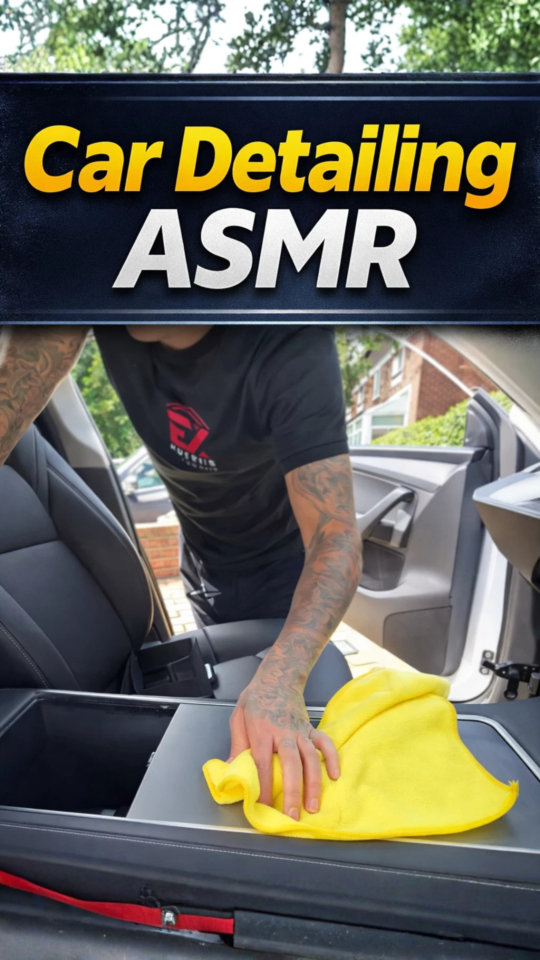 Car detailing ASMR paint correction and ceramic coating process