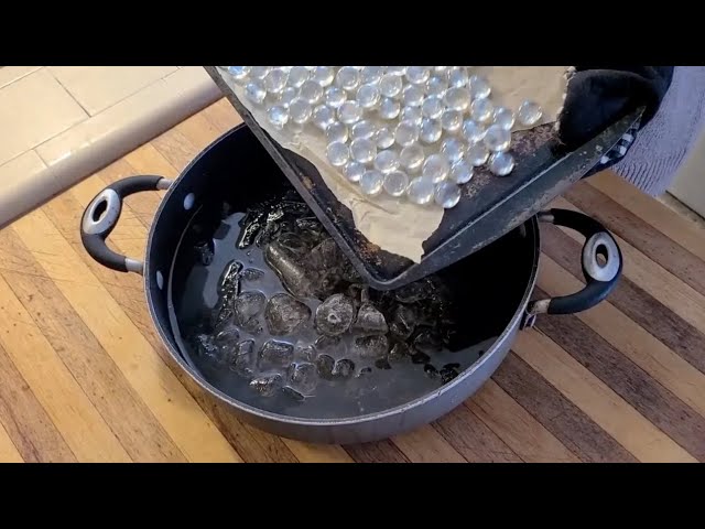 Pour Dollar Store gems into ice water to make jaw dropping home decor ...