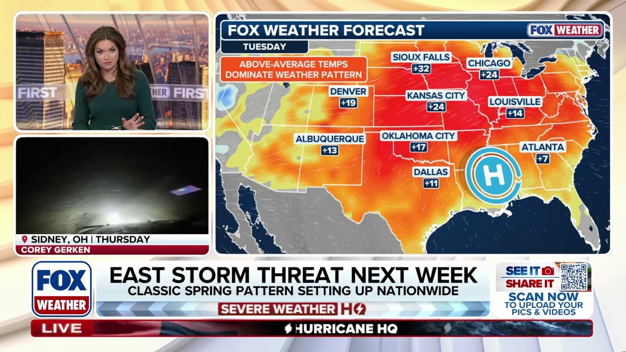 Active severe weather pattern targets Central US as April begins
