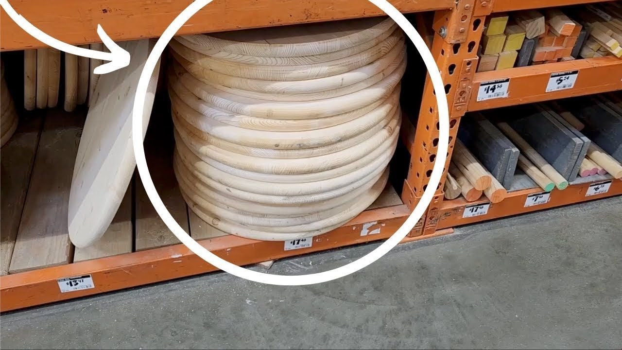 Buy a wood round at Home Depot for this genius idea!