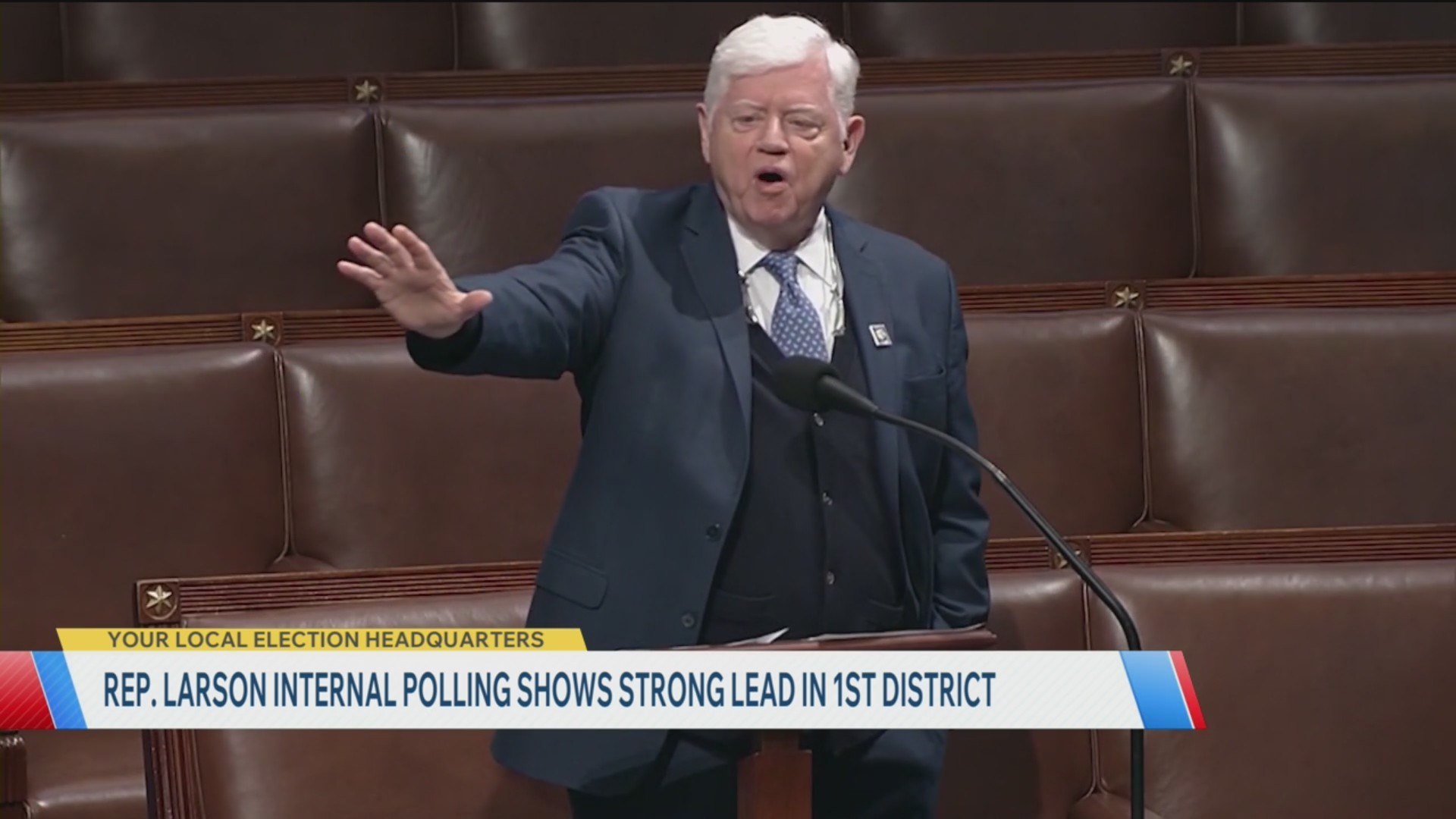 Rep. John Larson projects confidence with new poll
