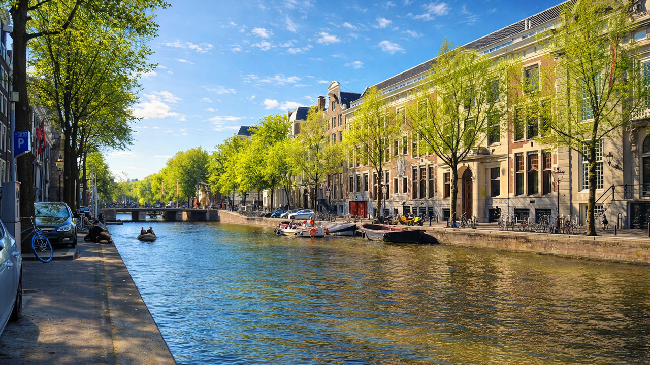 Balade paisible le long des canaux d’Amsterdam