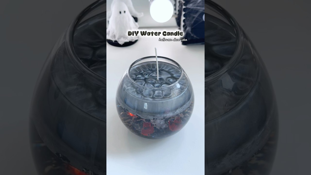 DIY water candle Easy Halloween decor idea