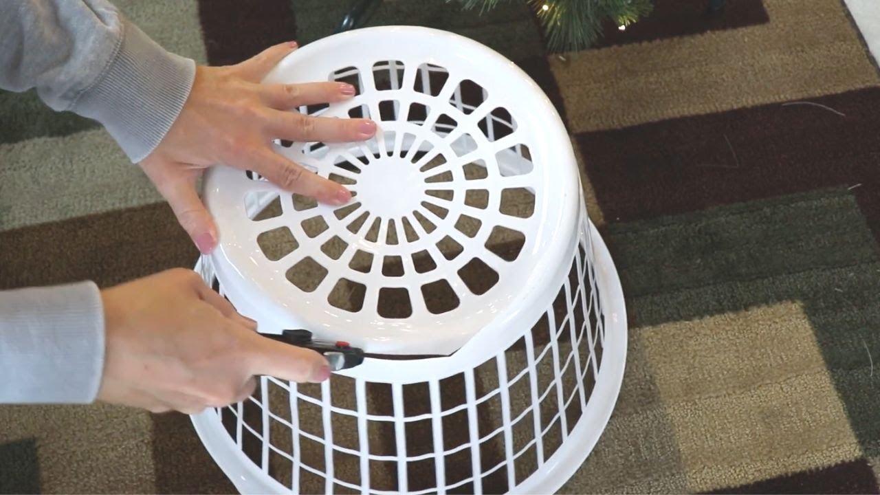 Cut up a Dollar Store laundry basket (brilliant new Christmas DIY!)