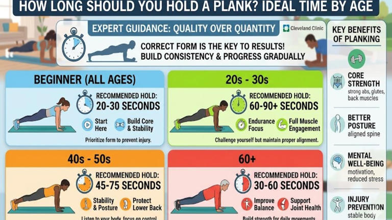 How long should you hold a plank? Fitness expert reveals the ideal time ...
