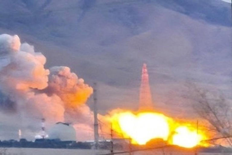 Iran nuclear facility on fire after being hit '10 times' as safety ...