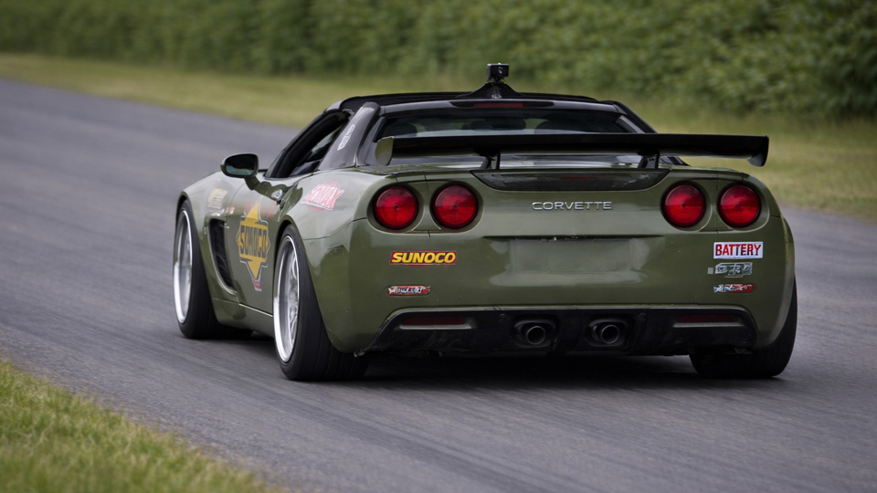 Corvette C6 with 3-rotor turbo RX7 engine sound