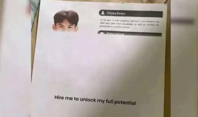 Innovative job seeker goes viral with half-printed resume