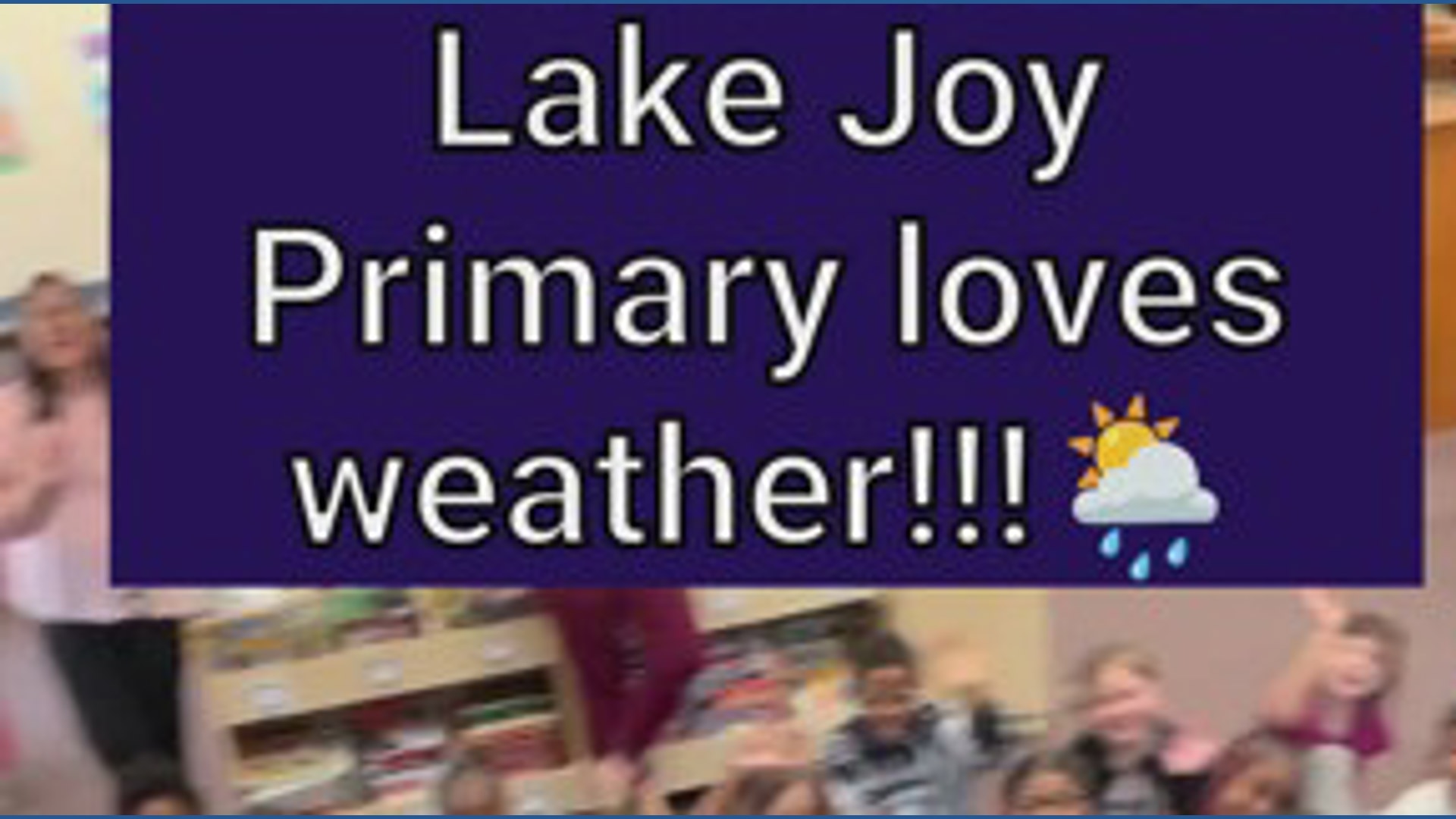 Meteorologist Alex Pry visits Lake Joy Primary!