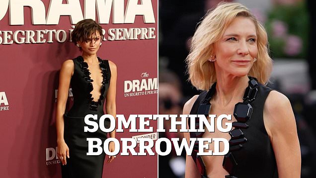 Zendaya uses Cate Blanchett's gown for the drama premiere