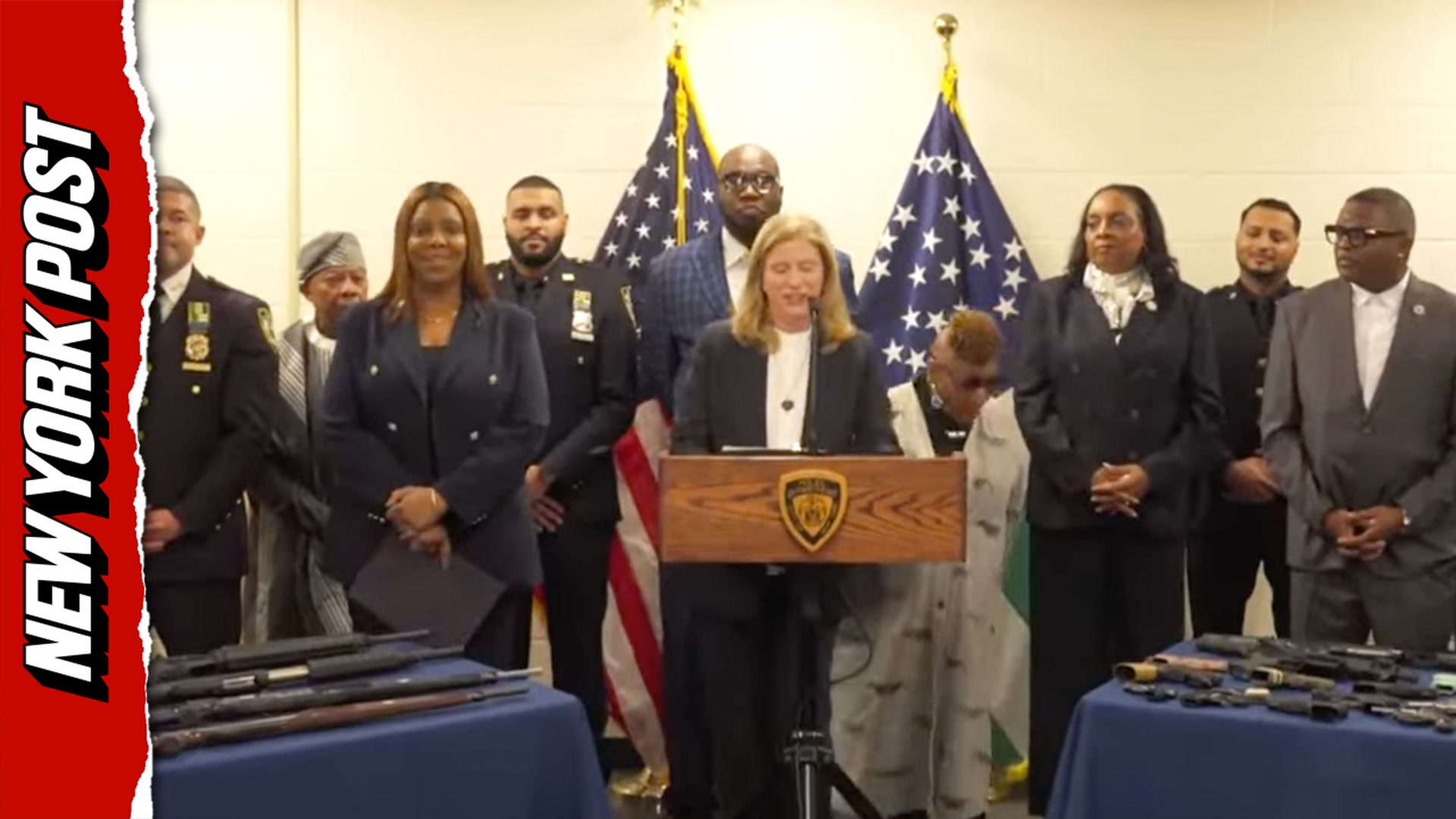 NYPD commish Jessica Tisch announces 1K illegal guns seized so far in 2026